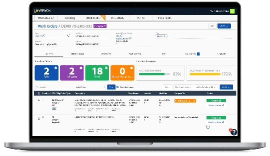 Veryon Work Center: Aviation Service Center Management