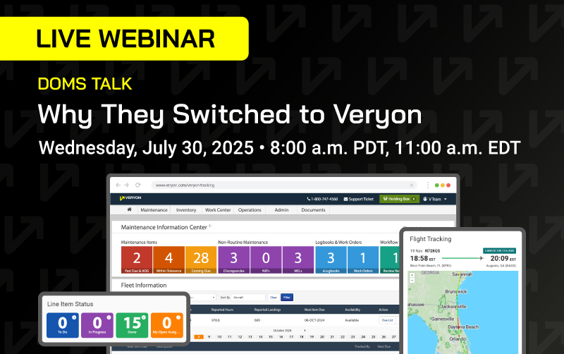 Veryon Maintenance Tracking: Aviation Maintenance